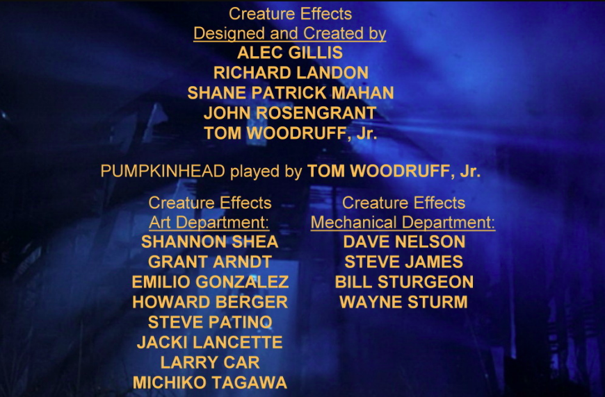 Pumpkinhead - From Concept to Creation - Stan Winston's team creates an ...