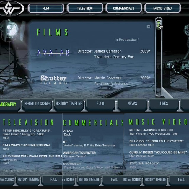 Building the Classic Stan Winston Studio Website | Stan Winston School ...