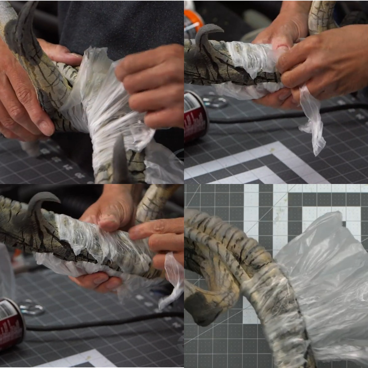 Costume and Mask Fabrication: How to Add Texture Using Plastic Bags ...