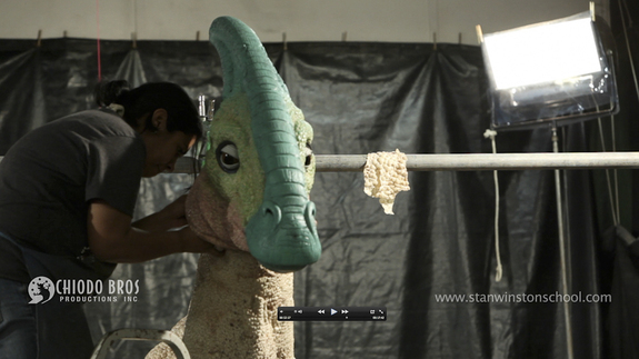 Parasaurolophus Dinosaur "Lily" by the Chiodo Bros. & Santa Barbara Zoo ...