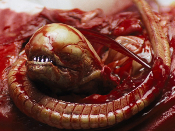 ALIENS Behind-the-Scenes - How the alien 'chestburster' mechanism was ...