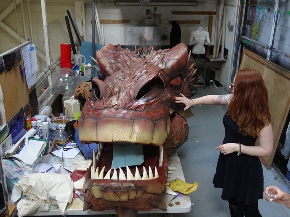 Building Smaug Puppet Head at Northbrook College, UK | Stan Winston ...